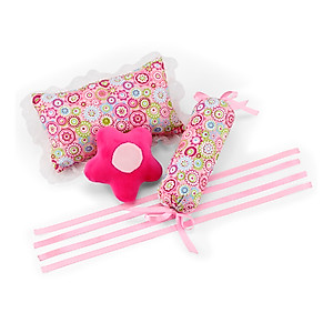 Emily Rose 18" Doll Canopy Bed with Bedding - 18-inch Doll Furniture & Accessories for Bedroom | Perfect Baby Doll Bed for Girls - Ideal 14"-18" Doll Sleeping Bed for 19 Inch Dolls