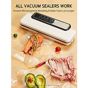 Syntus 11" x 150' Food Vacuum Seal Roll Keeper with Cutter Dispenser, Commercial Grade Vacuum Sealer Bag Rolls, BPA Free Food Vac Bags, Ideal for Storage, Meal Prep and Sous Vide