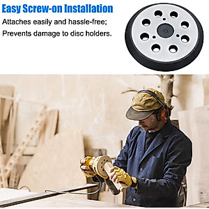 5 Inch Sander Replacement Pad with Metal Backing,Compatible with DeWalt OE# 151281-08,Fits DW421 DW423 DW4388 D26451 D26453 Porter Cable 343 382 Orbital Sander