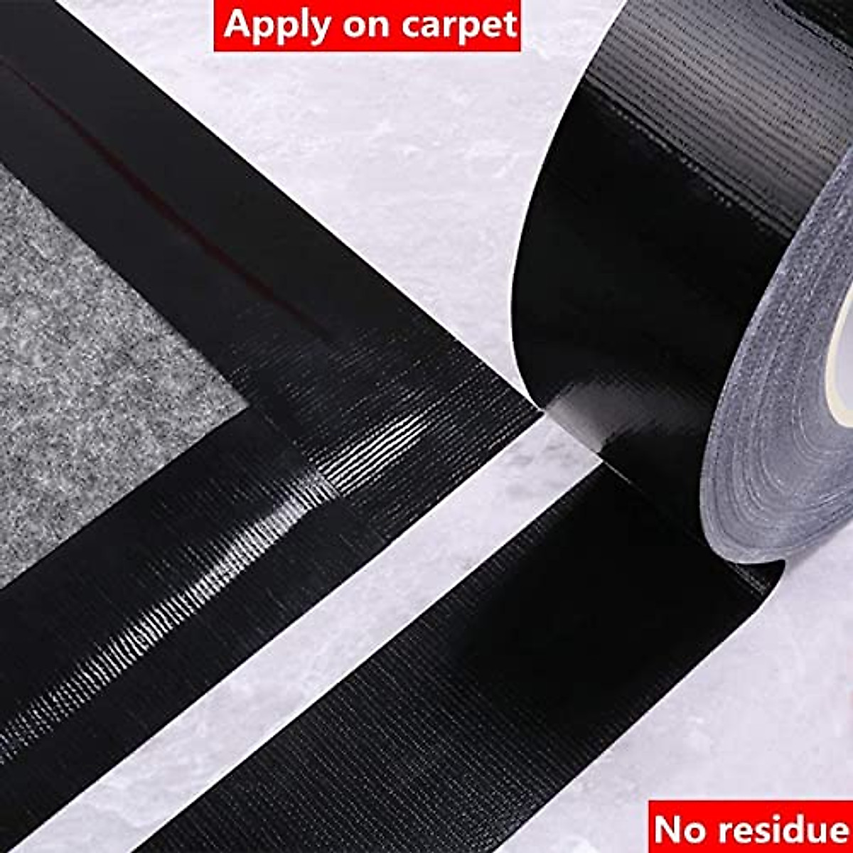 CHUANGSEED Heavy Ducty Black Wide Duct Tape,Industrial Grade 3 inches x 55 Yards (164 ft), Waterproof, Strong, Flexible, No Residue, for Crafts & Home Improvement