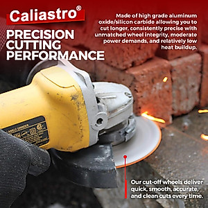 10 Pack – 4 1/2 Cut Off Wheel Concrete Grinding Wheel for Cutting Masonry Stone Brick Block - Compatible with All 4 1/2 inch Angle Grinder - Caliastro