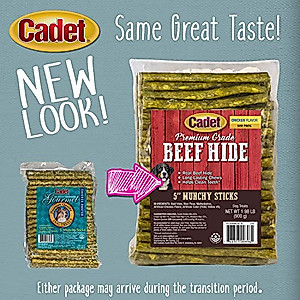 Cadet Premium Grade Munchy Beef Hide Sticks 5 Inch, 100 Pack