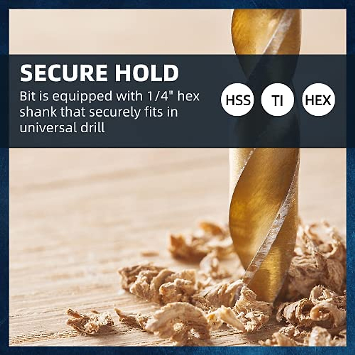 ARESMRO Hex Shank Drill Bit Set (13Pcs Set+3 Pcs Free), Premium 4341 HSS Titanium Impact Hex Drill Bits for Wood, Steel, Metal, Plastic, Quick Change Design (1/16-1/4)