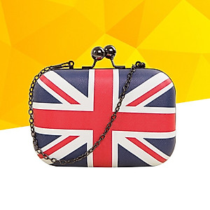 BESTOYARD British Flag Woman Crossbody Shoulder Bag Chain Bag Handbag Evening Party Bag Cellphone Wallet Purse