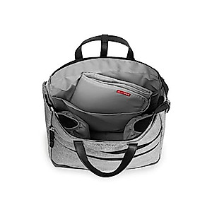 Skip Hop Diaper Bag Backpack: Trio Convertible 3 Wearable Styles with Changing Pad & Stroller Attachment, Grey Heather