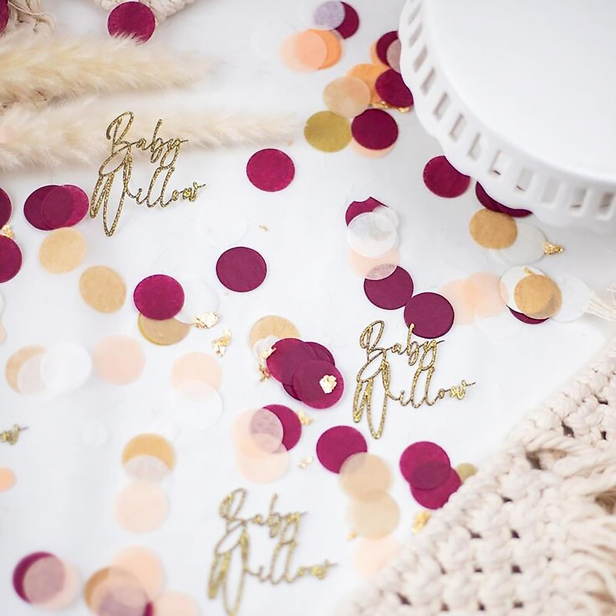 Burgundy Gold Confetti/Graduation Decorations Burgundy Gold/Maroon Confetti/Burgundy Gold Table Decorations/Fall Engagement Decorations/Burgundy Gold Birthday Decorations Weddings