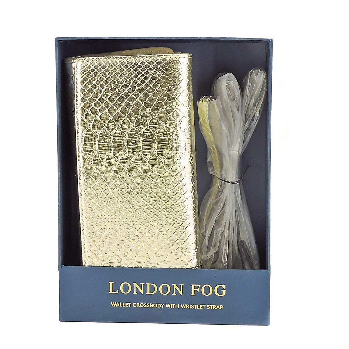 London Fog Wallet Crossbody In Gold