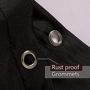 TIKABC Black Shower Curtain Liner, 4G PEVA Shower Liner, Non-Toxic Odor Free Plastic Waterproof Shower Curtains, 72x72 inch with Grommet Holes 3 Magnetic Weights(Black)