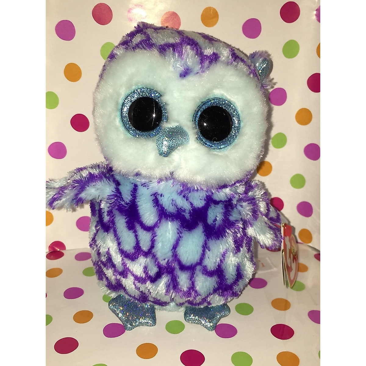 6`` Ty Beanie Boo Oscar the Owl ,#G14E6GE4R-GE 4-TEW6W297225