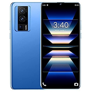 SANSHREUNI K60 Unlocked Cell Phones, 6GB+256GB Android 13 Unlocked Phone, 6.7" Screen+ Display 120HzD, 64MP Camera, Octa-Core CPU, 5500mAh Battery, GPS, AI Face, Dual SIM 5G Phone (Blue)