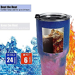 SYACOT 30oz Tumbler Double Wall Stainless Steel Vacuum Insulated Travel Mug with Splash-Proof Lid Metal Straw and Brush