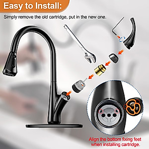 RP50587 Faucet Cartridge Replacement for Delta Single Handle Kitchen and Lavatory Valve Faucets, Faucet Cartridge Features Universal Faucet Diamond Seal Technology - Faucet Repair Kit with Wrench