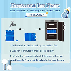 Teamoy Breastmilk Ice Pack(Pack of 2), Bottle Ice Packs for Breastmilk Storage and Breastfeeding Working Mom, Small