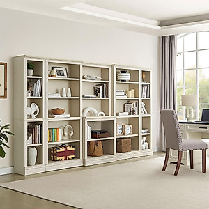 JAHRSTIM 5-Shelf Narrow Bookcase, 72 in Tall Skinny Bookshelf, Small Bookshelf Floor Standing Display Storage Shelves Home Decor Furniture for Home Office, Living Room, Bed Room, Cream