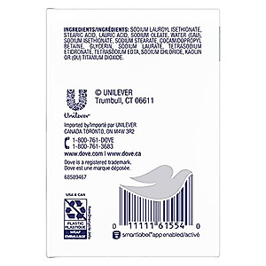 Dove Beauty Bar More Moisturizing Than Bar Soap for Softer Skin, Fragrance Free, Hypoallergenic Sensitive Skin With Gentle Cleanser 3.75 oz, 4 Bars(Pack of 1)