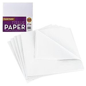 White Tissue Paper for Gift Bags, 225 Sheets of 20 x 20 Inches Bulk Tissue Paper for Packaging- Includes 225 Sheets Premium White Tissue Paper Bulk Pack, Wrapping Tissue Paper (Bulk Pack 225 Count)