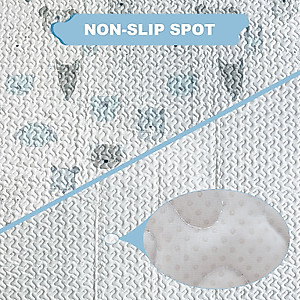 Cartoon Baby Play Mat, Baby Crawling Mat Foldable 50 x 50'' Washable, Thick Playpen Mat, Portable Baby Floor Activity Mat for Playpen Toddler Tummy Time Activity