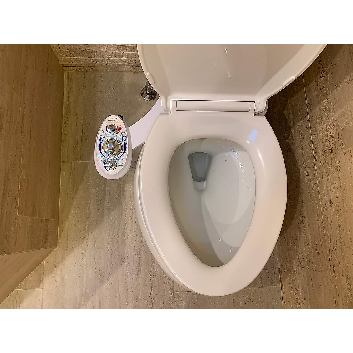 Bidet Attachment Toilet Eco-Splash Bidet Premium - Dual Nozzle - Hot and Cold Water - Self Cleaning Bidet Toilet Attachment