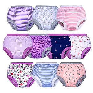 BIG ELEPHANT Toddler Potty Training Underwear - Baby Boys Cotton Toilet Training Pants 10 Pack, 3T