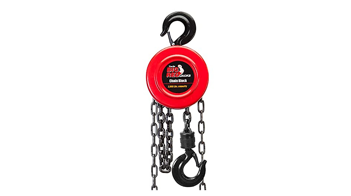 BIG RED 1 Ton Hand Chain Hoist: Heavy-Duty Lifting for Warehouses & Garages