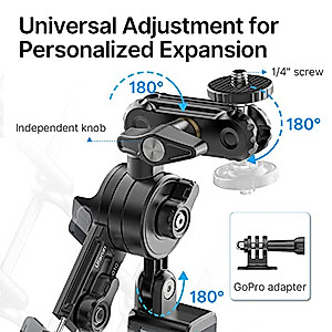 Baseball Fence Mount Holder for Gopro - ULANZI CM010 Action Camera Fence Clamp Mount Phone Holder Video Recording Accessories for Gopro Hero 11 10 9 8 7 6 5 Black/DJI Action/insta360 iPhone Smartphone