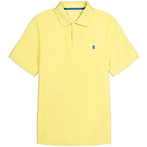 IZOD Mens Solid Advantage Performance Polo Shirt Large Yellow