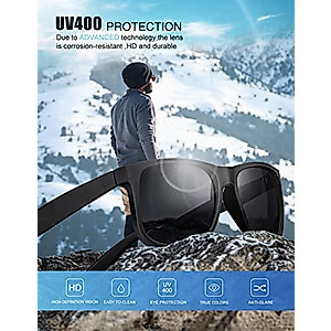 KALIYADI Sunglasses Men Polarized Sun glasses for Mens Womens Classic Matte Black Frame UV Protection 3pack(Grey/Grey/Grey)