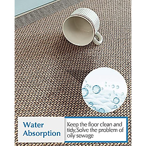 SUPENUIN Kitchen Rugs and Mats 2PCS Non Skid Kitchen Mats for Floor Washable Kitchen Runner Rugs for Kitchen Front of Sink Grey 20"x32"+20"x47"