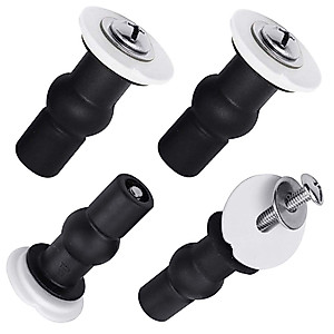 SelfTek 4 Pack Hinge Bolt Screws Toilet Seat Fixings Fix Expanding Rubber Top Nuts Screws Mount Seat Hardware Replacement Parts Kit