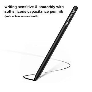 Libeagle Compatible with Samsung Galaxy Z Fold 3 Wallet Case with Capacitance Pen and Detachable S Pen Holder [2 Card Holder][Hinge Protection][Wireless Charging] Leather Cover 5G 2021-Carbon Fiber