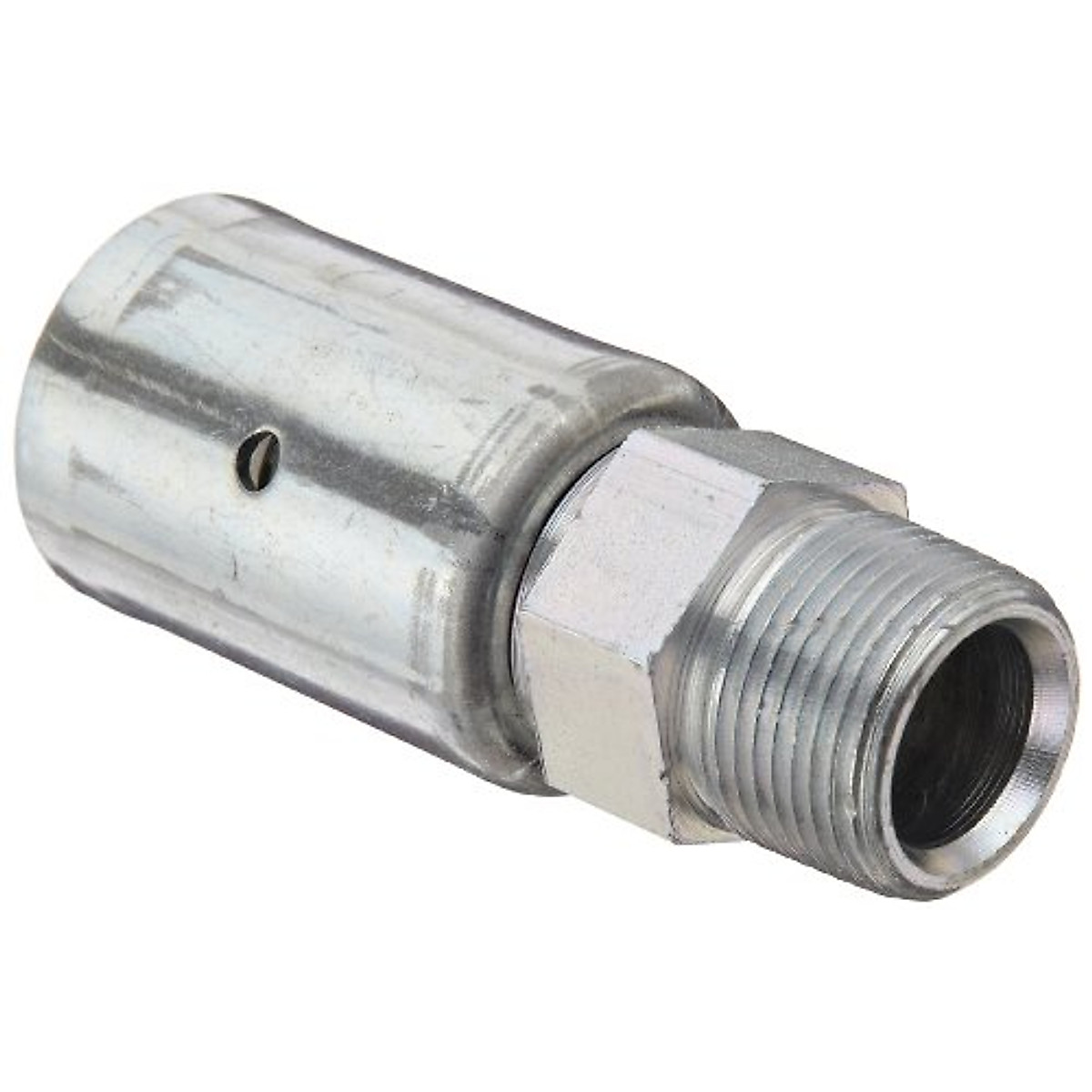 Dixon Holedall 12P1 Plated Carbon Steel Hose Fitting, External Swage Uni-Range Male Coupling with Ferrule, 3/4" Hose ID, 1-10/64" - 1-14/64" Hose OD