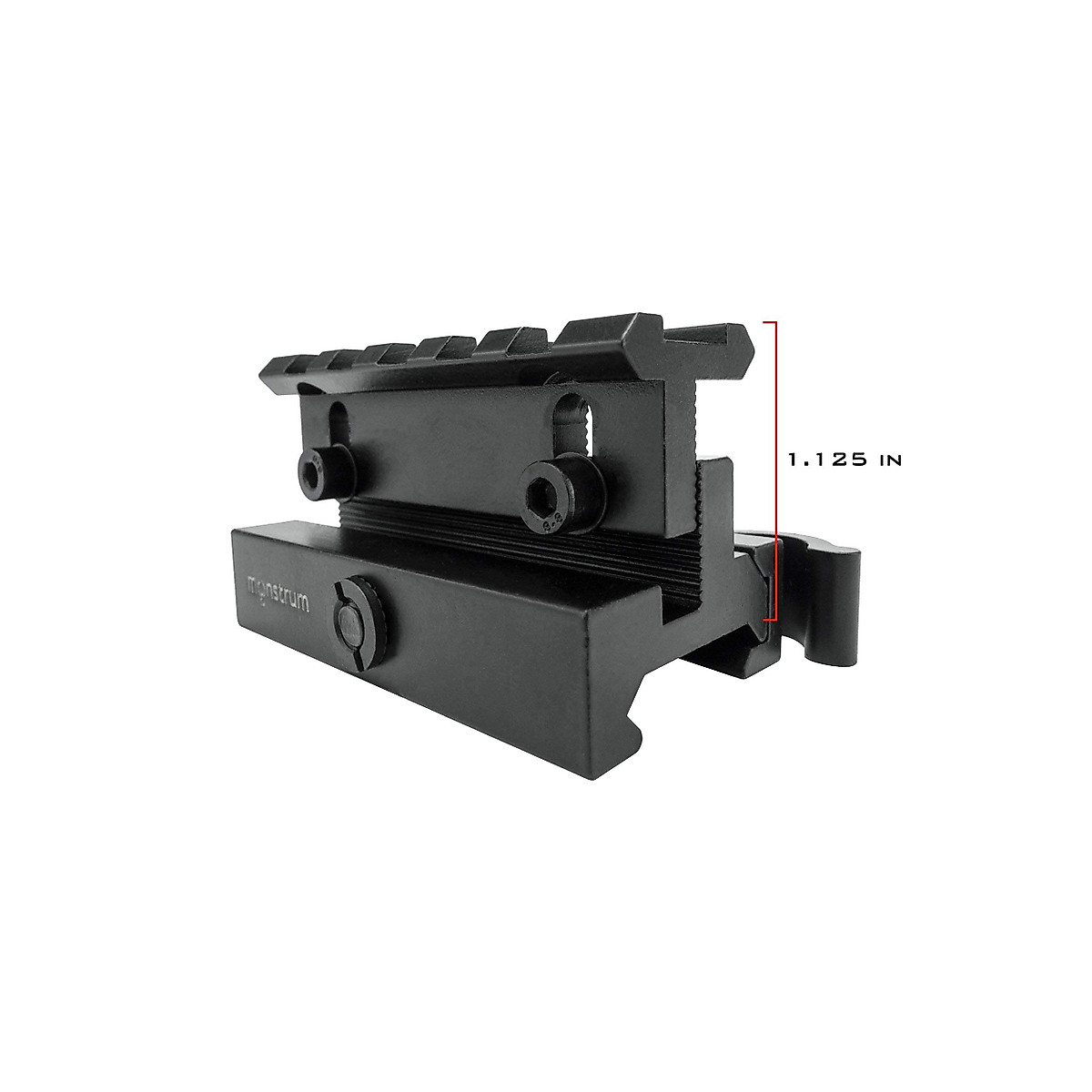 Monstrum P330 Marksman 3X Prism Scope | RM5-AH Adjustable Height Riser Mount with Quick Release | Bundle