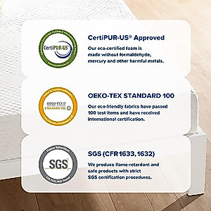 Olee Sleep 8 Inch Convolution Memory Foam Mattress, Twin, White