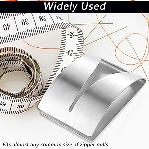 4 PCS Zipper Jig Tool, Auxiliary Zipper Jig Pull for Stainless, Stainess Steel Zipper Installing Tool for Pants, Dresses, Clothes (Silver)