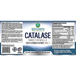 Catalase 10,000 Formula Enzyme Supplement - Catalase Enzyme with Biotin, Saw Palmetto, 10,000 Units of Catalase & More!