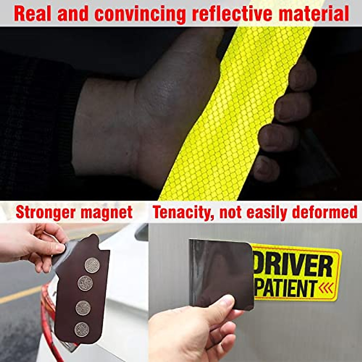 Baby on Board Please Be Patient Magnet Decal Safety Signs for Baby on board Magnet for Car，Baby on Board Magnet for Car，Baby on Board Signs For Car