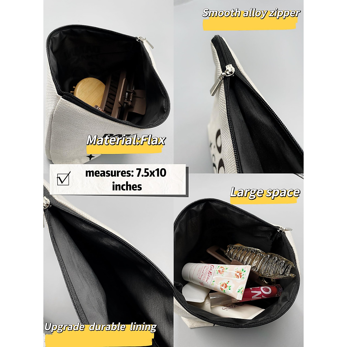 BARPERY Watercolor Lavender Flowers Makeup Bag,Spring Summer Flower Cosmetic Bag Best Gift Idea for Teen Girls Women,Birthday Christmas Gifts for Girls Women Daughter Sister