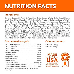 IAMS Proactive Health Adult Indoor Weight & Hairball Care Dry Cat Food with Salmon, 7 lb. Bag