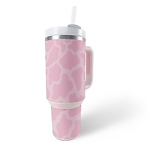 MightySkins Skin Compatible with Stanley The Quencher H2.0 FlowState 40 Oz Tumbler - Pink Giraffe | Protective, Durable, and Unique Vinyl Decal wrap Cover | Easy to Apply, Remove, and Change Styles