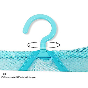 TuuTyss,Multipurpose Clothespin Bag with Hanger,Hanging Storage Mesh Bag for Home Over the Door Pack of 3