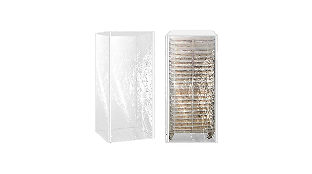 QWORK Clear Bun Pan Rack Cover - 20-Tier Food Storage Solution