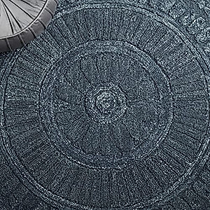 Safavieh Marquee Collection 8' x 10' Dark Grey MRQ301F Handmade Contemporary Medallion Wool Area Rug