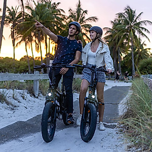 Jasion EB7 2.0 Adult Electric Bicycles, 28MPH Folding Electric Bike with 1200W Peak Motor, 55Miles Commute Ebikes for Adults 480WH Battery, Shock Absorber, Disc Brake, 20" *3.0 Tires for Beach Snow