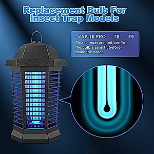 Kittmip BF35 Bug Zapper Replacement Bulbs FUL 15W-BL with Square 4-Pin Base, Compatible for Flowtron BK-15D, Stinger FP15, TZ15, BB-15WHT, 15W U Shape Insect Attracting Lamp for T6 T8 T9(1)