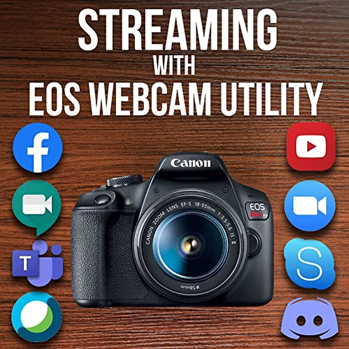 Canon EOS Rebel T7 DSLR Camera w/EF-S 18-55mm F/3.5-5.6 Zoom Lens + 32GB Memory + Case + Tripod + Filters + Accessory Bundle