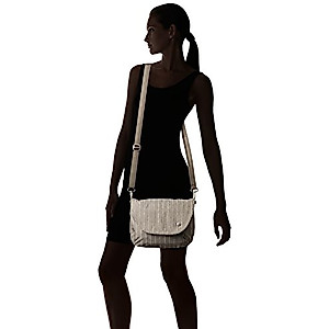 HAIKU Bliss Eco-Friendly RFID Blocking Travel Crossbody Saddle Bag, Gray Poplar