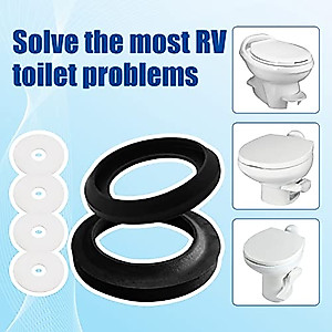 WeHope 34120 RV Waste Ball Seal Kit Compatible with Thetford Aqua-Magic Style Plus/Style Lite/Style II/Residence Permanent Toilet