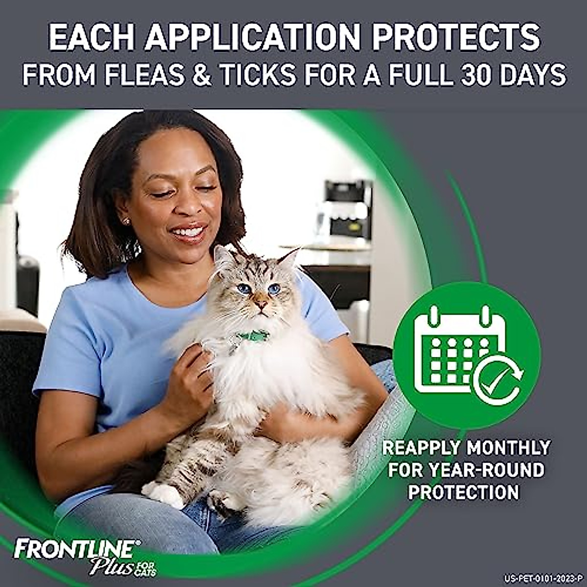 FRONTLINE Plus Flea and Tick Treatment for Cats Over 1.5 lbs., 8 Treatments
