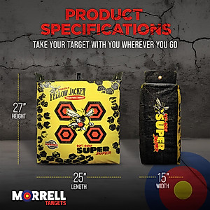 Morrell Super Duper Field Point Bow Targets Archery Block Bag for High Speed Compound Bows and Crossbows Outdoor Target Practice, Yellow