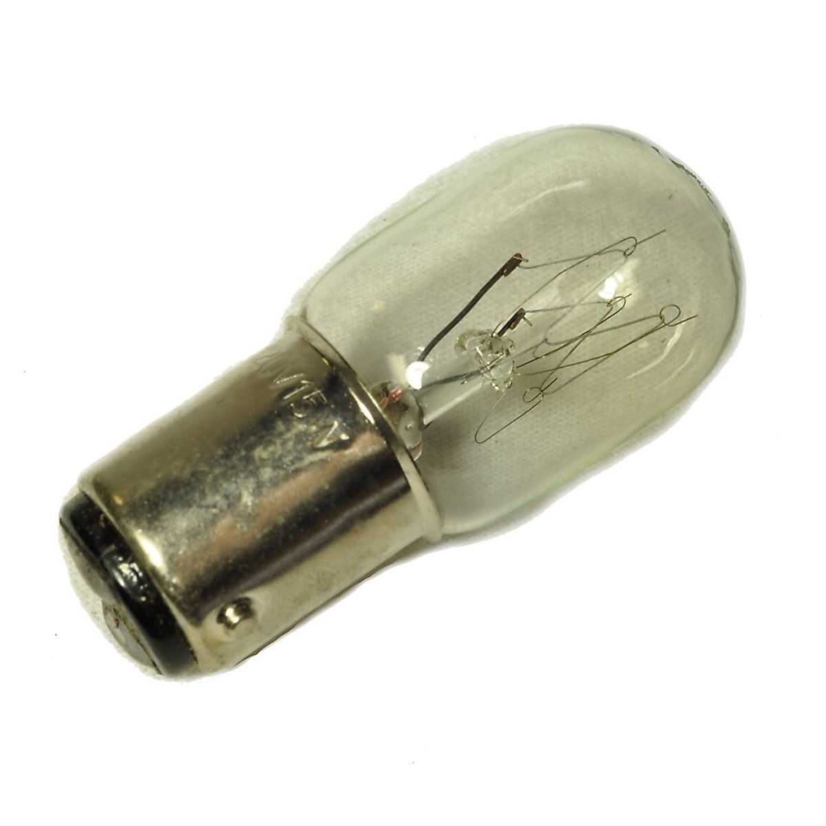 Generic Compatible with/Replacement for Light Bulb, Kenmore, short glass light bulb, 15W bayonet base, push in & twist, 2 posts on bottom of bulb